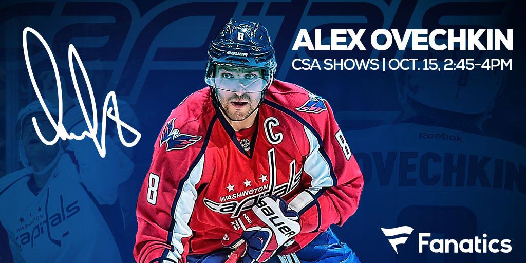 Alex Ovechkin is signing autographs at the Dulles Expo Center this ...