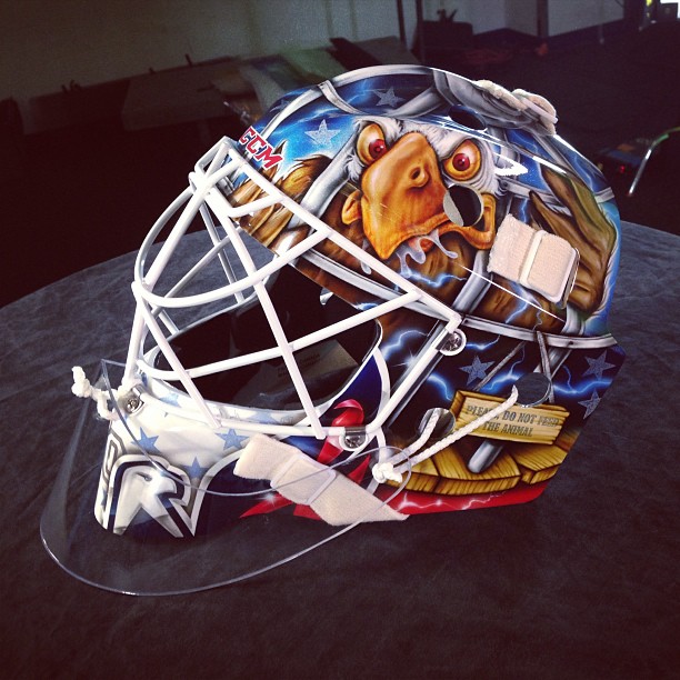 First Look at Braden Holtby’s New Mask (Photos)