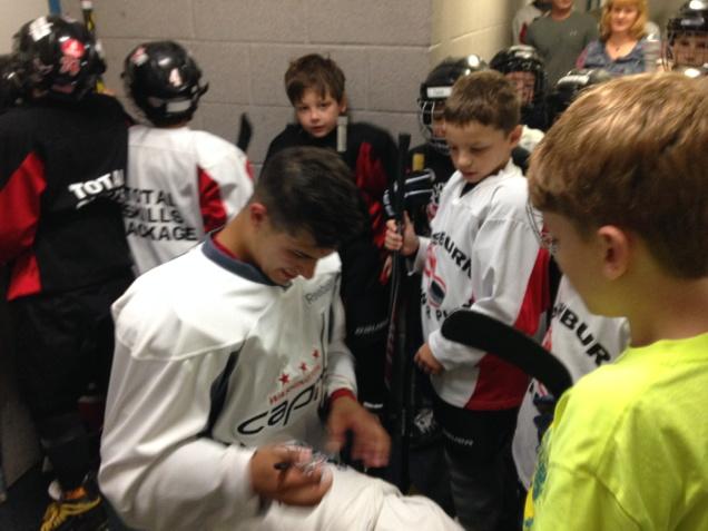 Connor Carrick Swarmed By Kids at Ashburn Ice House During Summer Skate