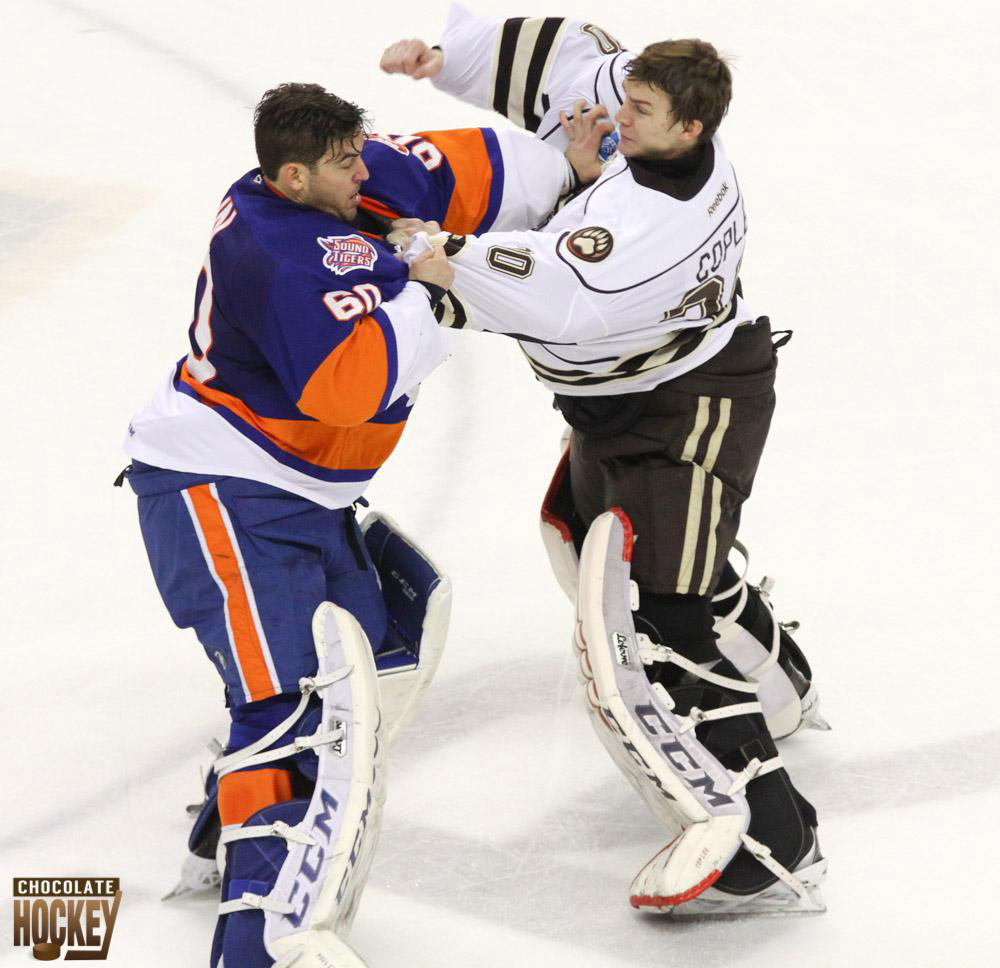 Breaking Down the Hershey Bears’ Line Brawl, Pheonix Copley’s Goalie ...