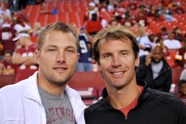 David Steckel and Mike Knuble At Redskins Cowboys Game