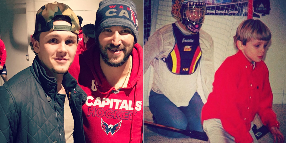 Graham McPhee reunites with Alex Ovechkin before game, posts throwback ...