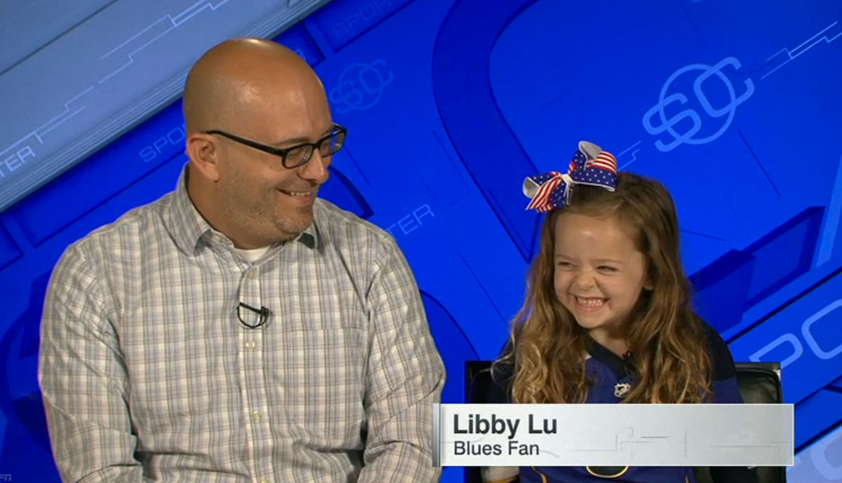 TJ Oshie Surprises Five-Year-Old Libby Lu On SportsCenter After Viral ...