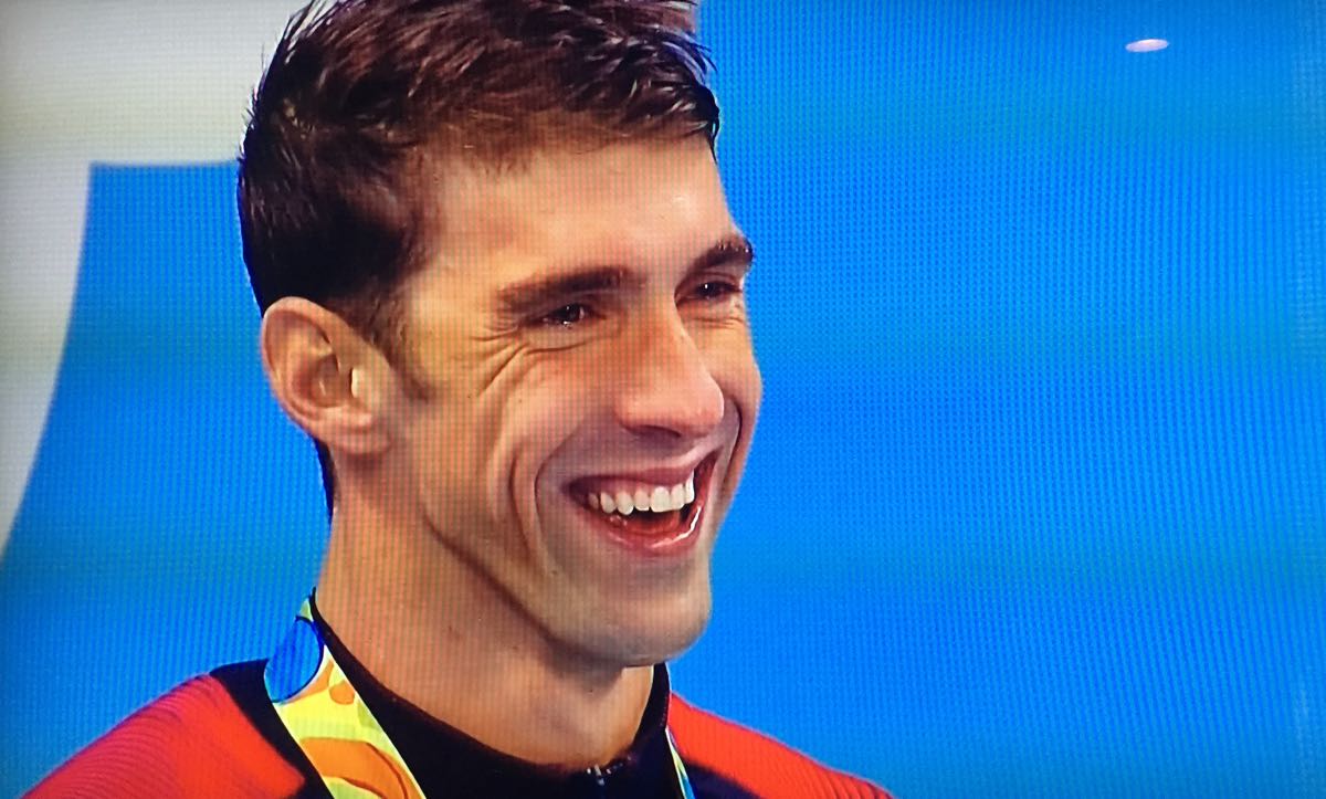 Apparently Michael Phelps laughed during the National Anthem because ...