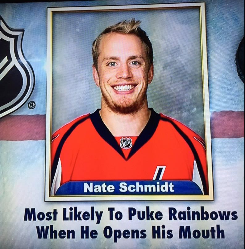 NHL Superlatives: Jimmy Fallon Says Nate Schmidt ‘Most Likely To Puke ...