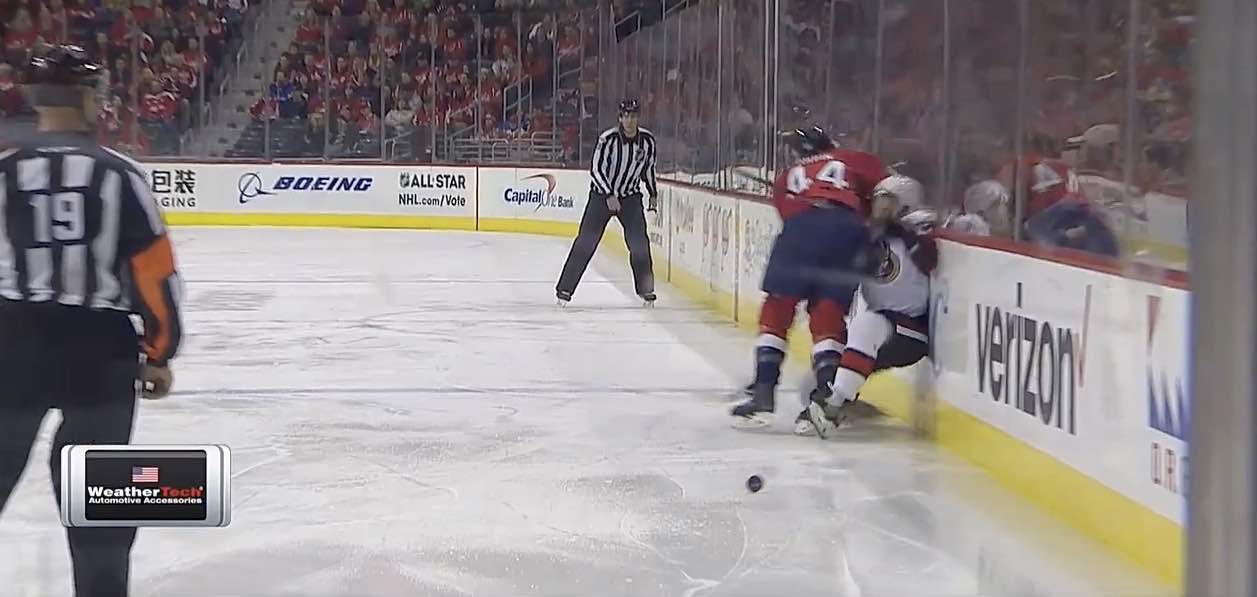 Brooks Orpik’s big hit on Curtis Lazar (GIFs)