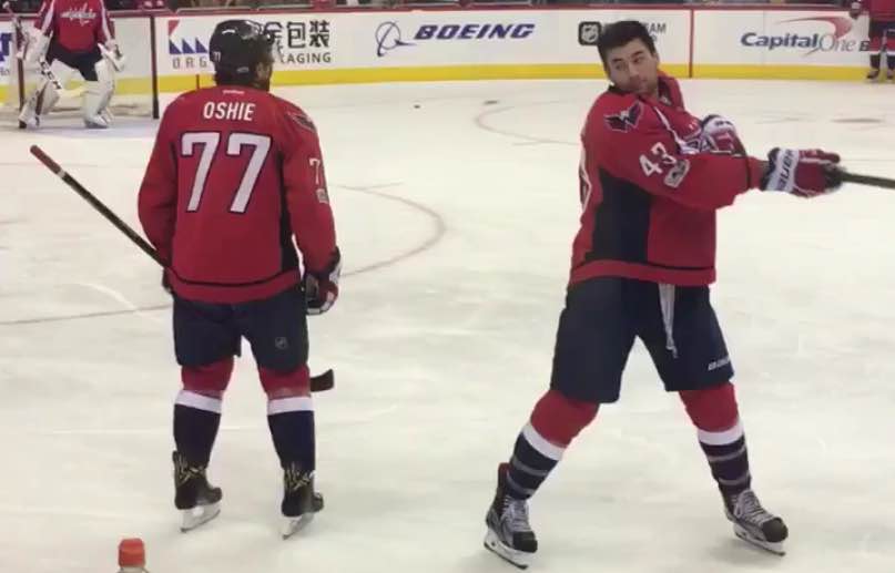 Tom Wilson’s butt slash inspires TJ Oshie to score 12th goal of season