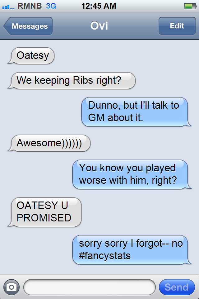 Fake Exclusive: Alex Ovechkin and Adam Oates’ Late-Night Text Messages