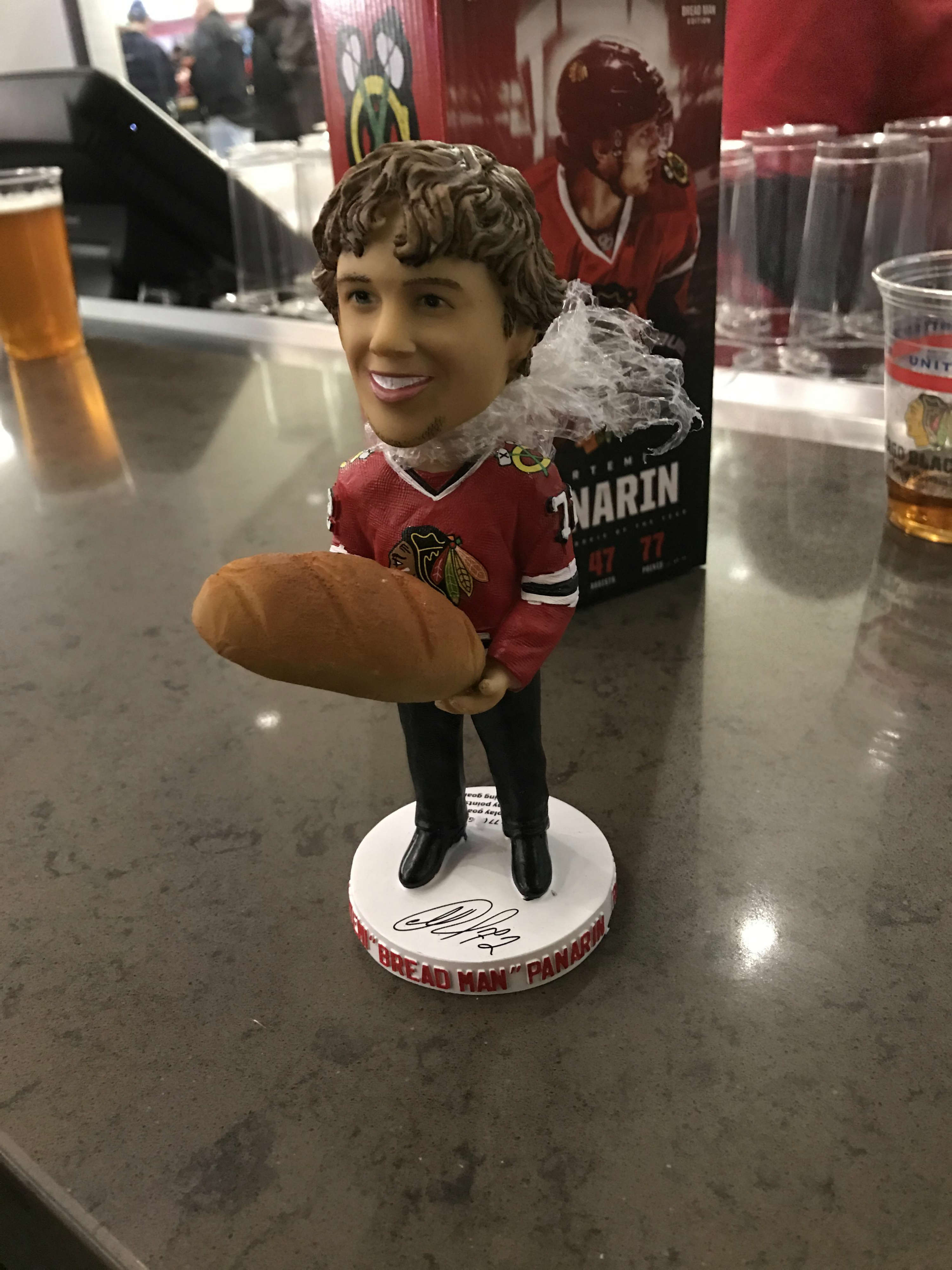 Meet the Artemi Panarin ‘Bread Man’ bobblehead (Photos)