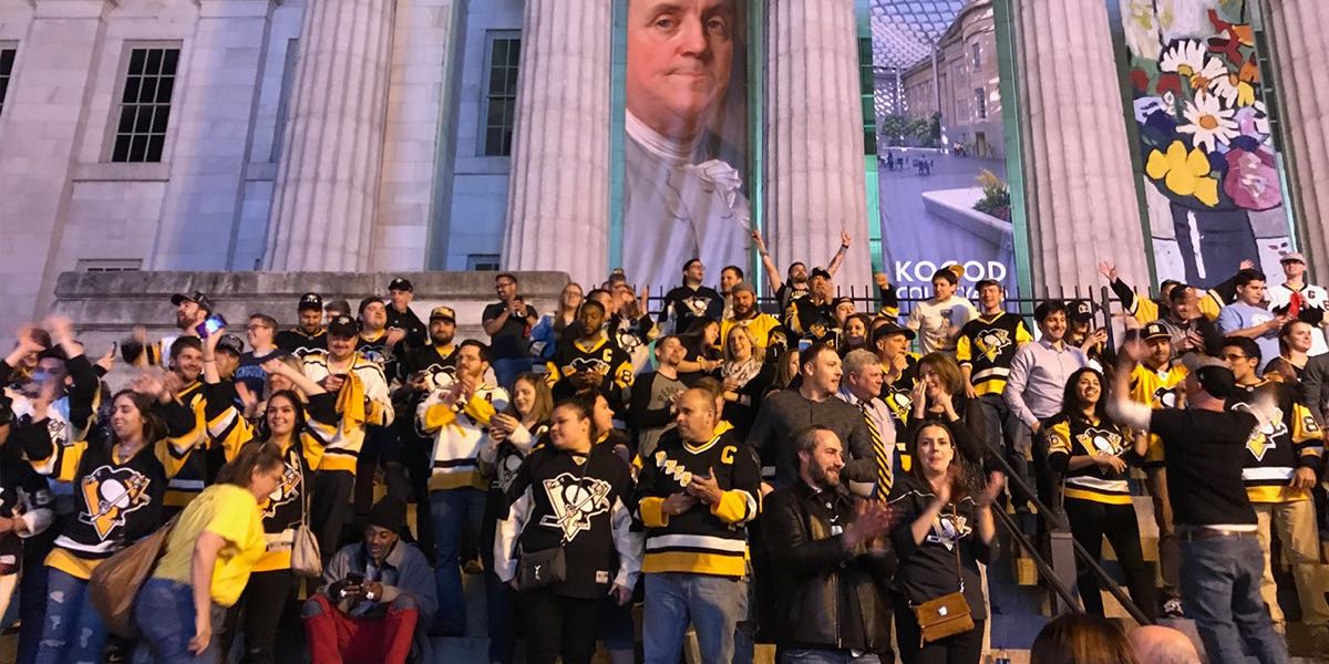 Penguins fans celebrate Game One victory, chant ‘You Can’t Beat Us’ on ...