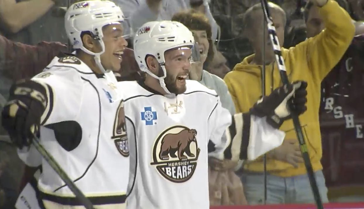 Riley Barber scores first goal of year after cross-ice pass by Lucas ...