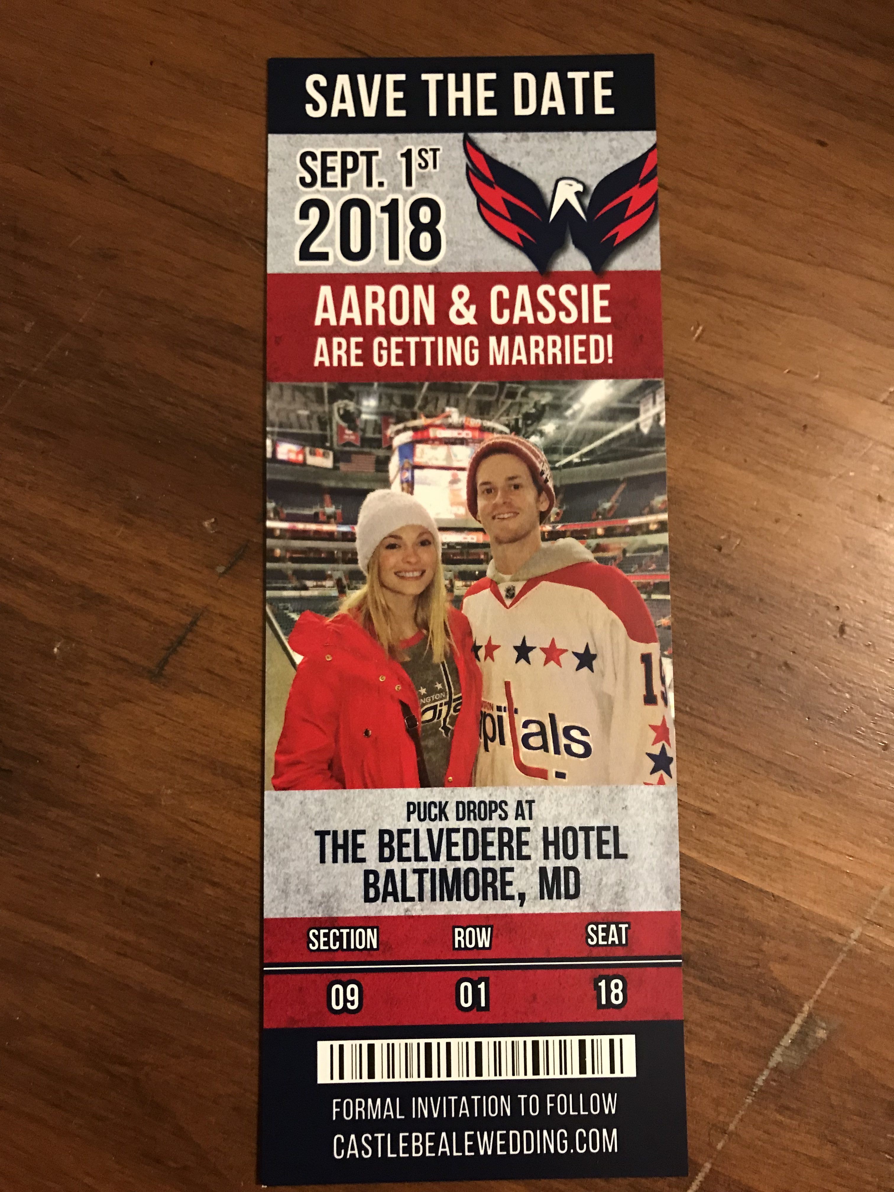 These Caps fans have the coolest Caps-themed save the dates for their ...