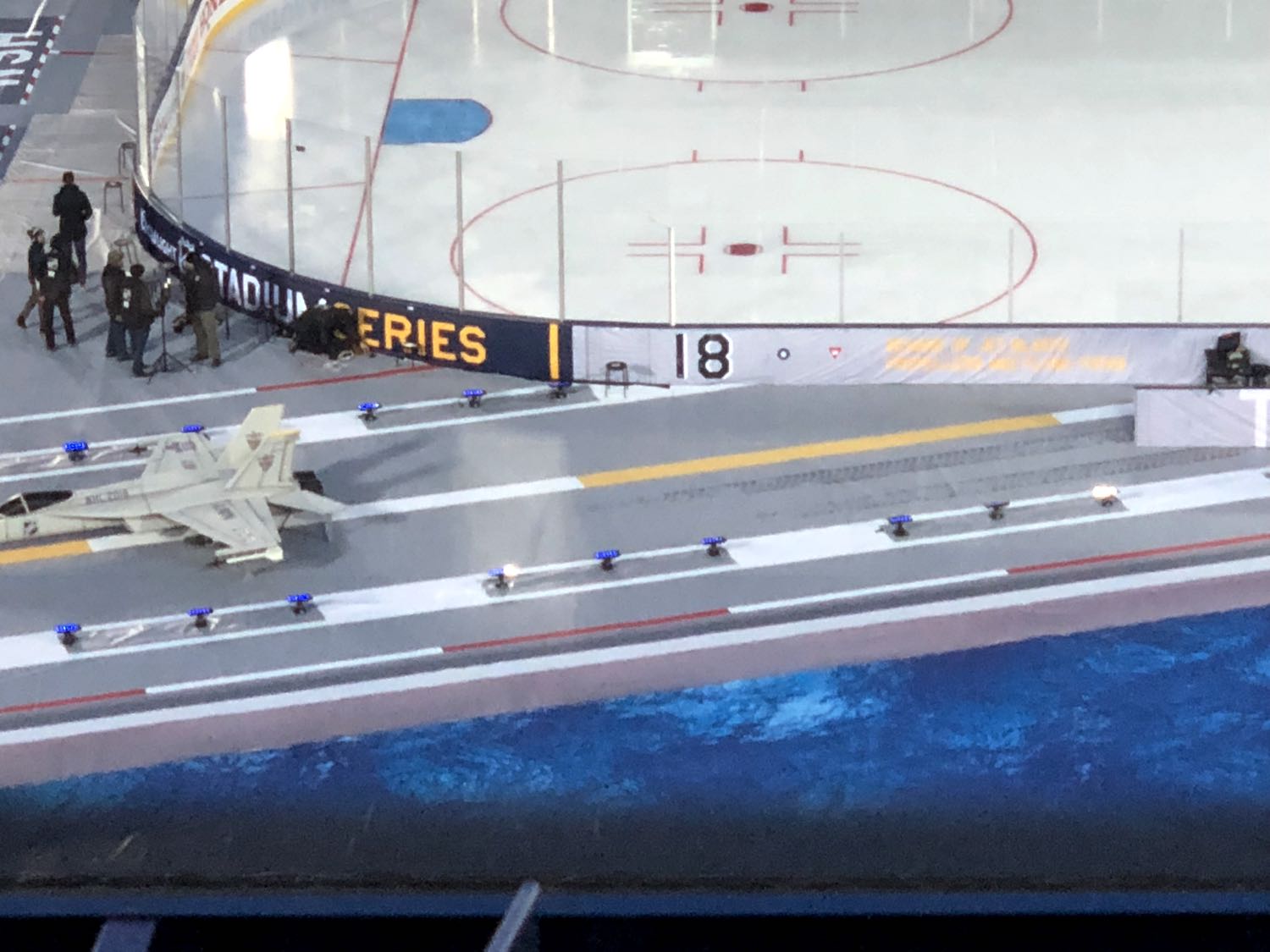 The Stadium Series rink was built atop an ‘aircraft carrier’ in the ...