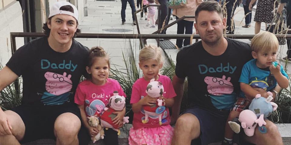 TJ Oshie took his family to Peppa Pig Live at Warner Theatre. He wore a ...