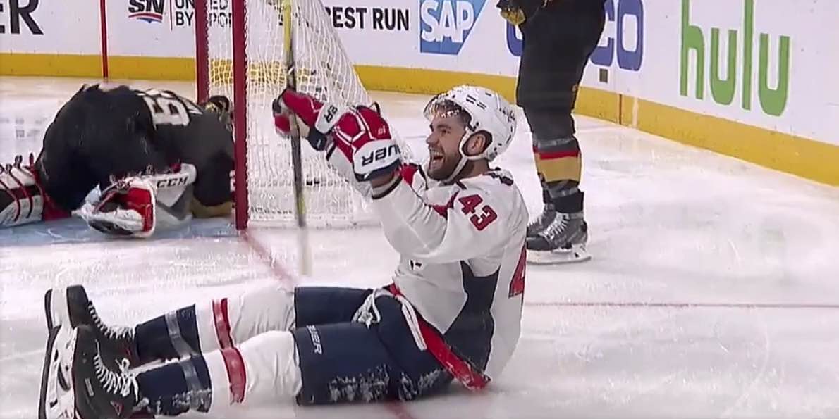 Tom Wilson scores via a Marc-Andre Fleury own goal