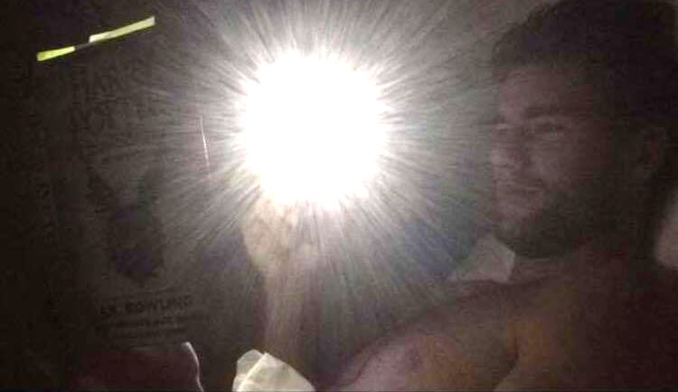 Here’s Tom Wilson using a ‘magic wand’ to read Harry Potter in the dark