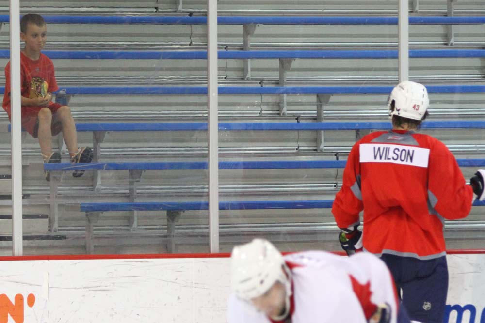 Tom Wilson Chirps Little Kid at Development Camp