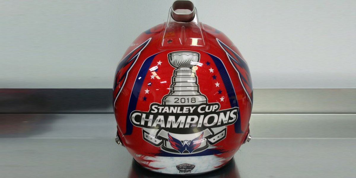 NASCAR driver debuts Washington Capitals Stanley Cup champions helmet ...