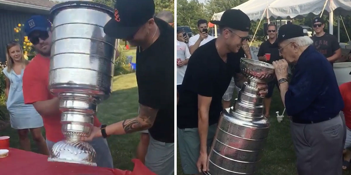Brett Leonhardt makes massive margarita in Stanley Cup