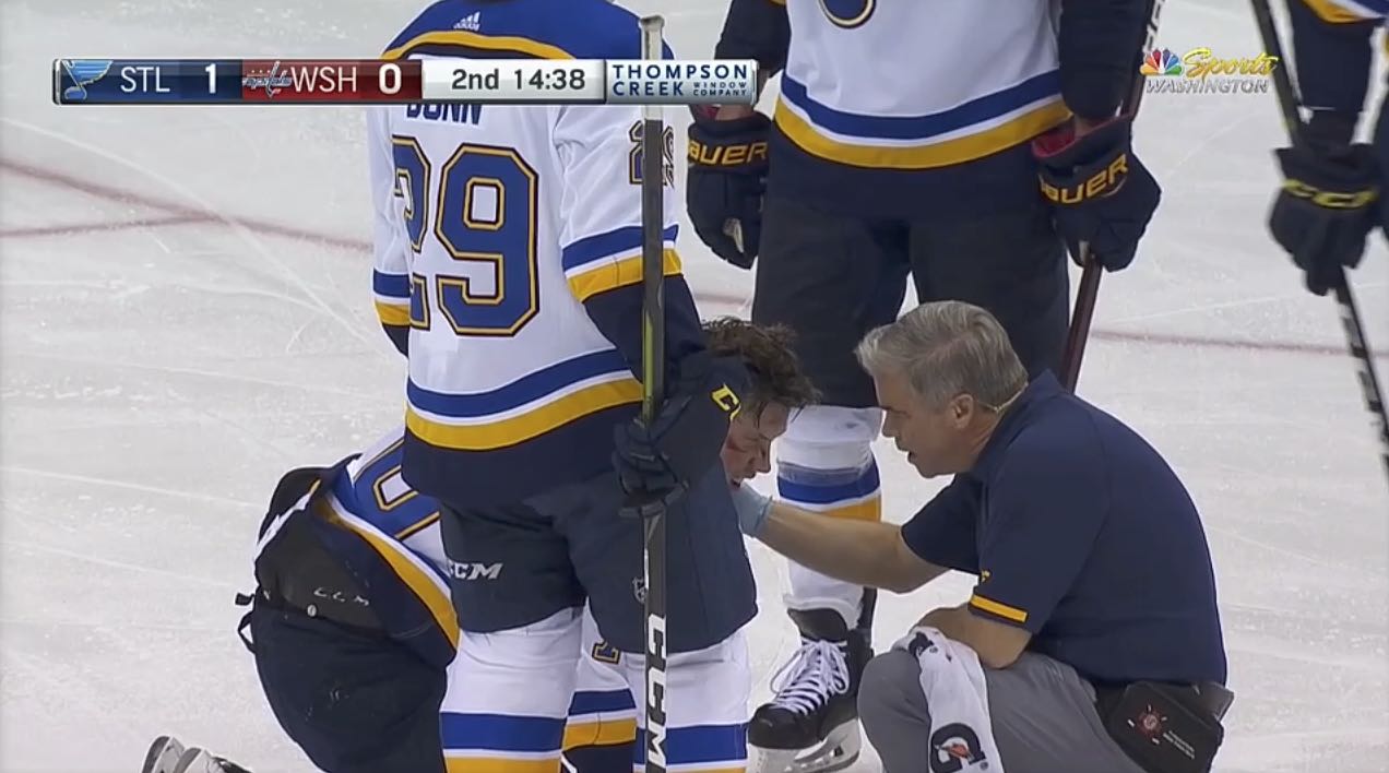 Tom Wilson ejected after apparent head hit to Oskar Sundqvist