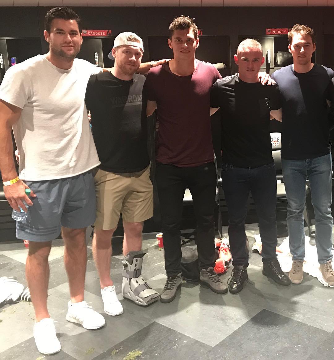 Travis Boyd is wearing a protective boot on his left foot after ...