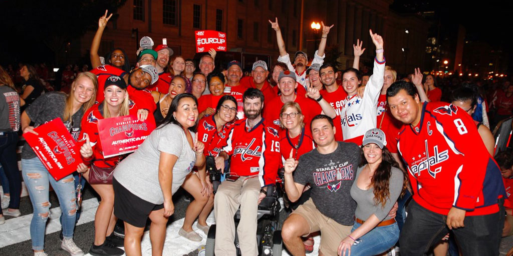 Caps fans share joy during Wednesday’s banner-raising ceremony