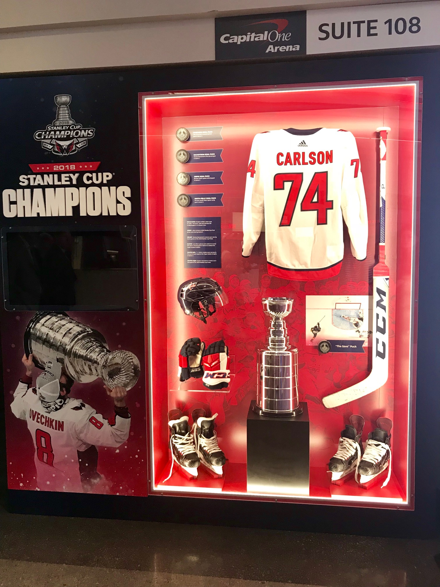 New Stanley Cup Final display features ‘The Save’ puck and stick