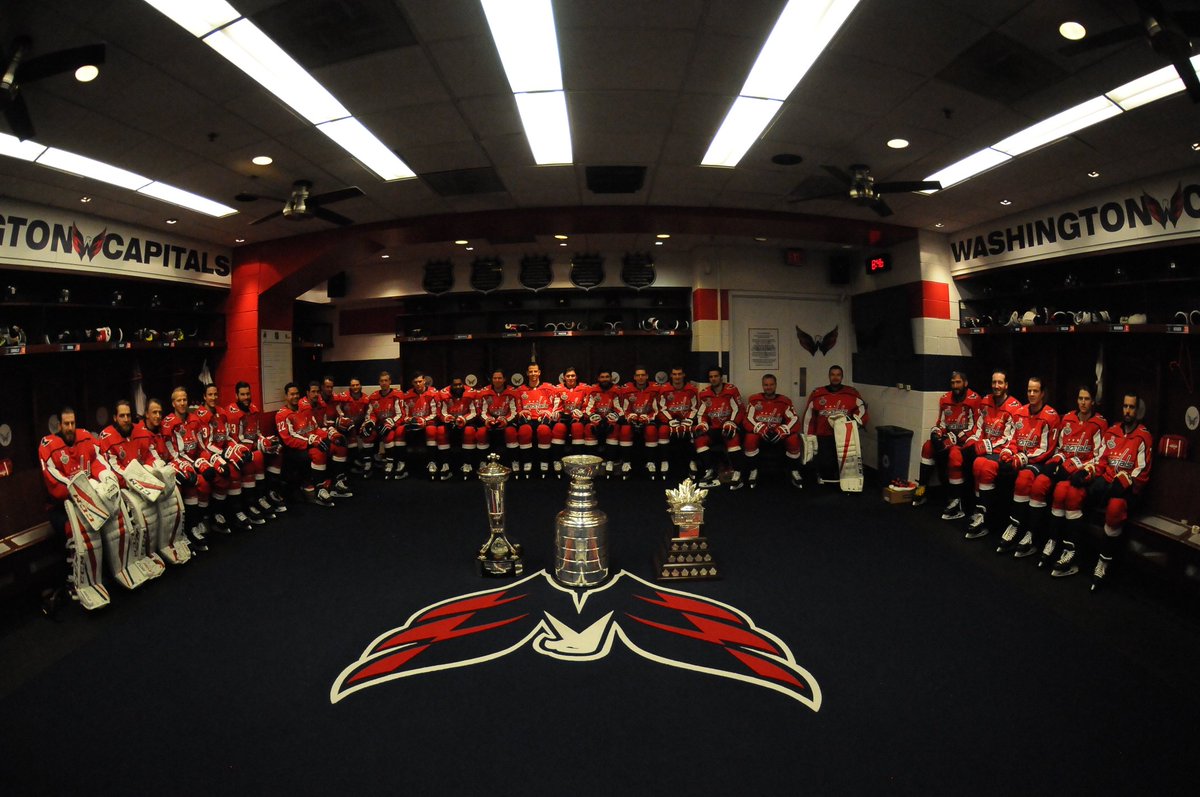 Keeper of the Cup shares two Capitals’ team photos with the Stanley Cup
