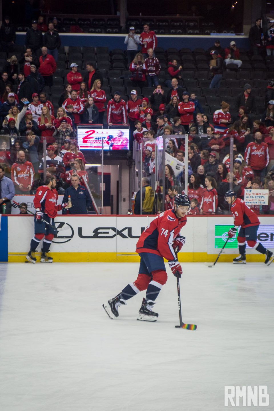 Capitals players use rainbow-colored tape during Pride Night (Photos)