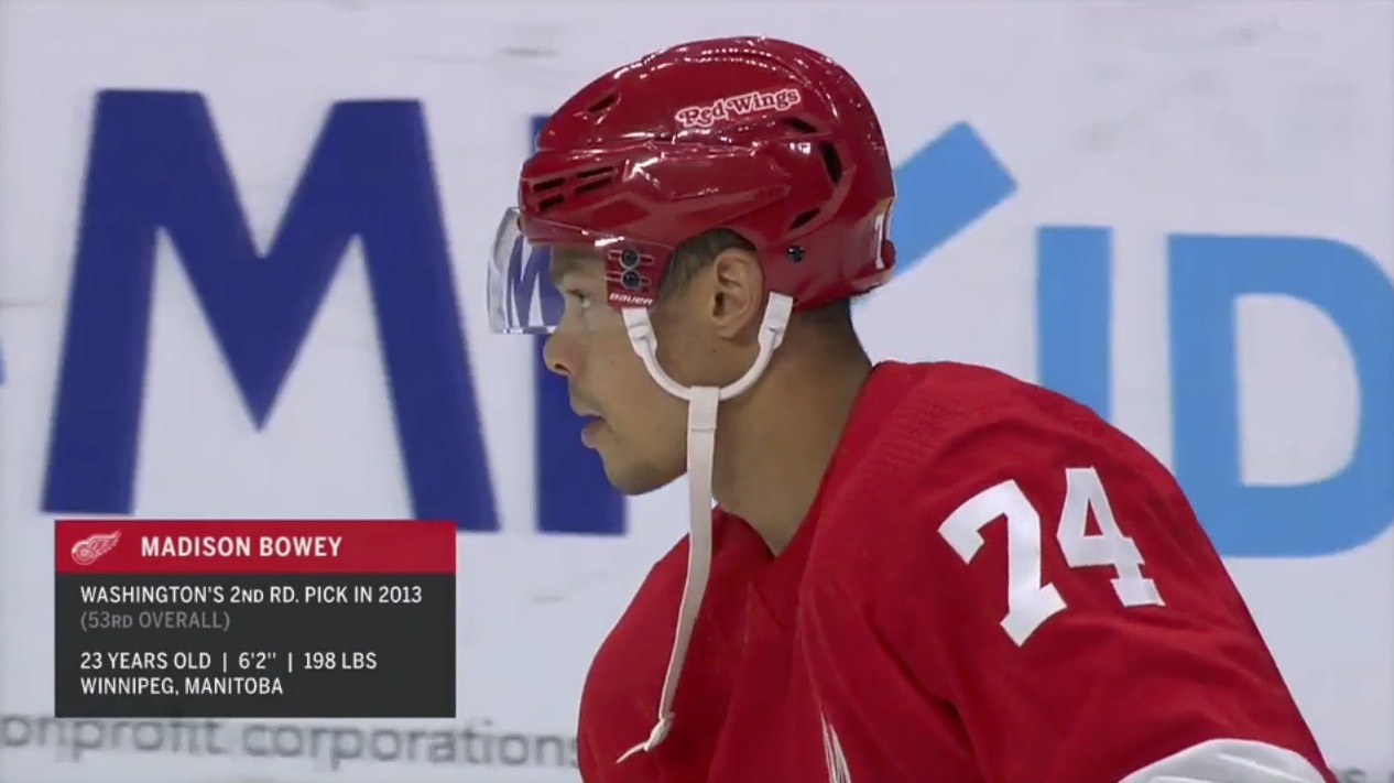 Madison Bowey is wearing number 74 with the Detroit Red Wings in honor ...