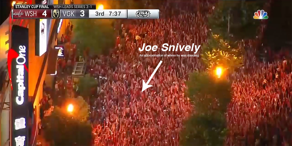 Joe Snively celebrated in the streets outside Capital One Arena after ...