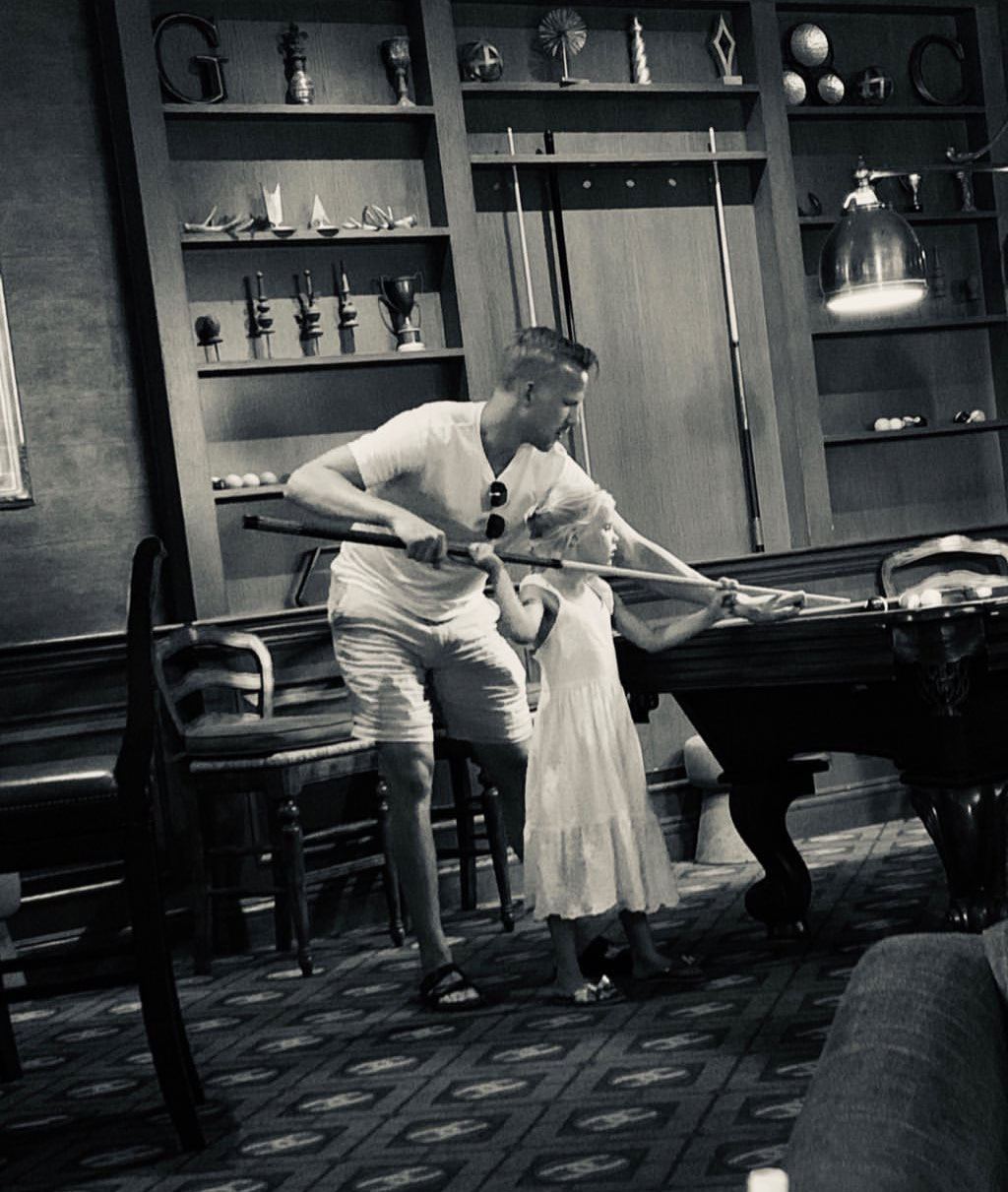 Family time with Lars Eller includes ziplining, horses, and pool