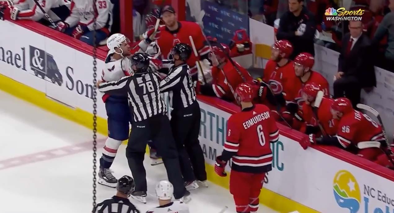 Tom Wilson gets misconduct, goes after Hurricanes bench after head ...