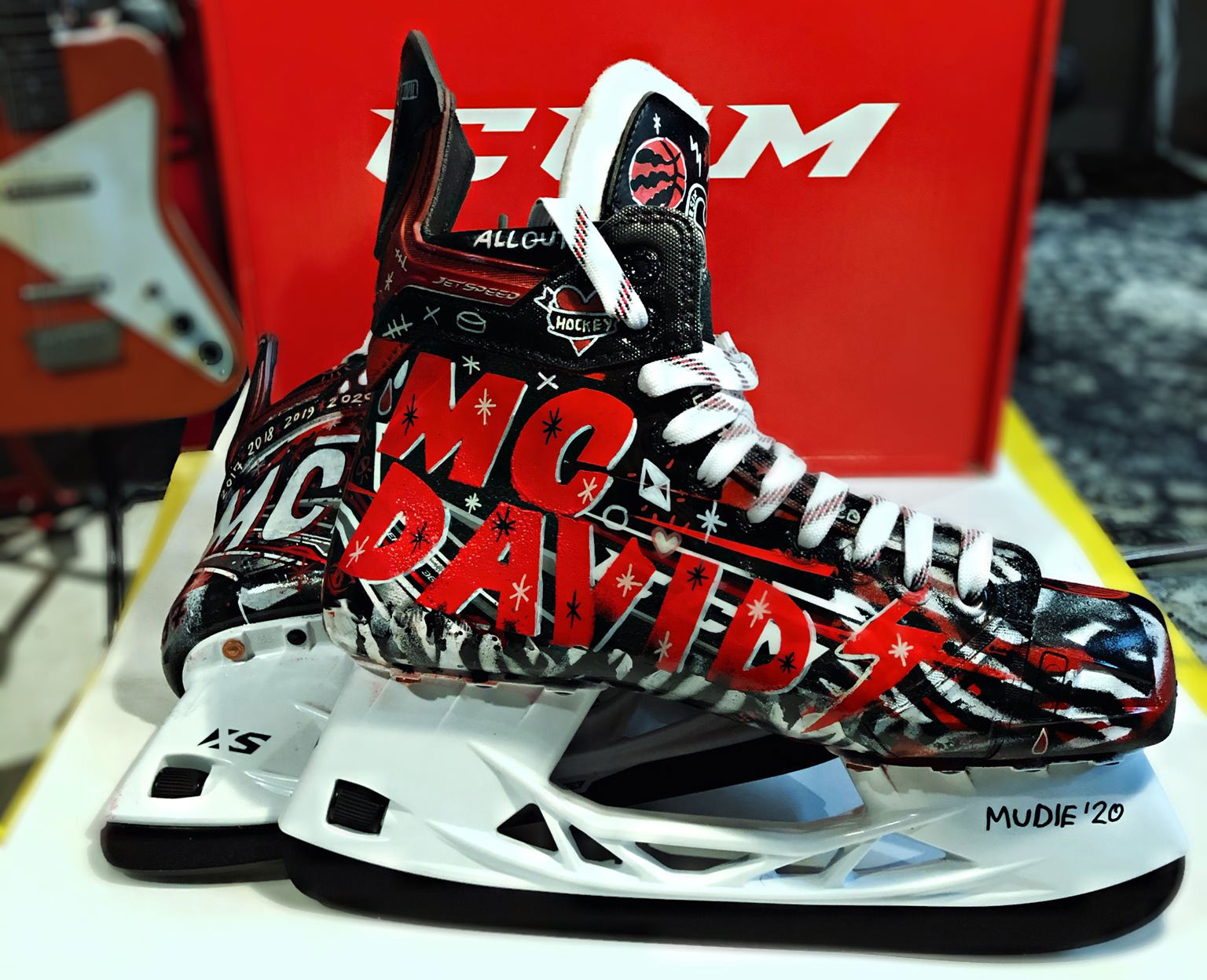 Connor McDavid receives a stunning pair of hand-painted skates for All ...