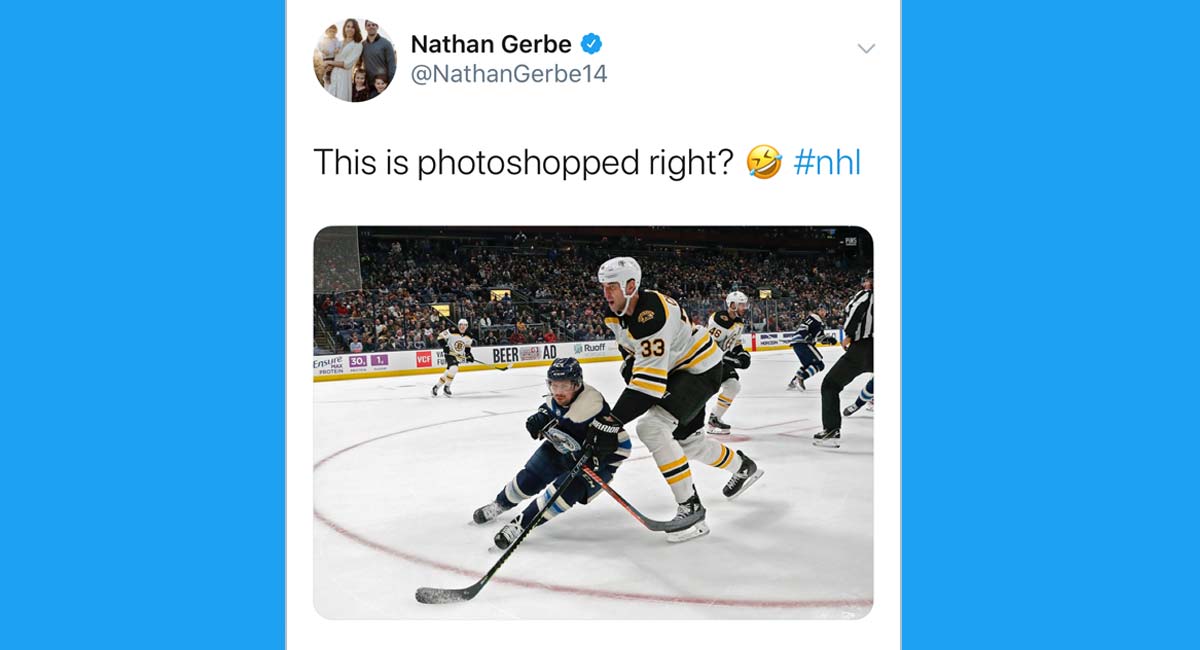 This photo of tiny Nathan Gerbe and very tall Zdeno Chara is going viral