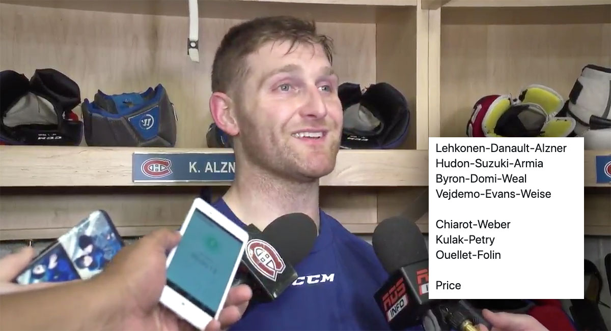 We were so close to Karl Alzner playing as a first-line forward for the ...