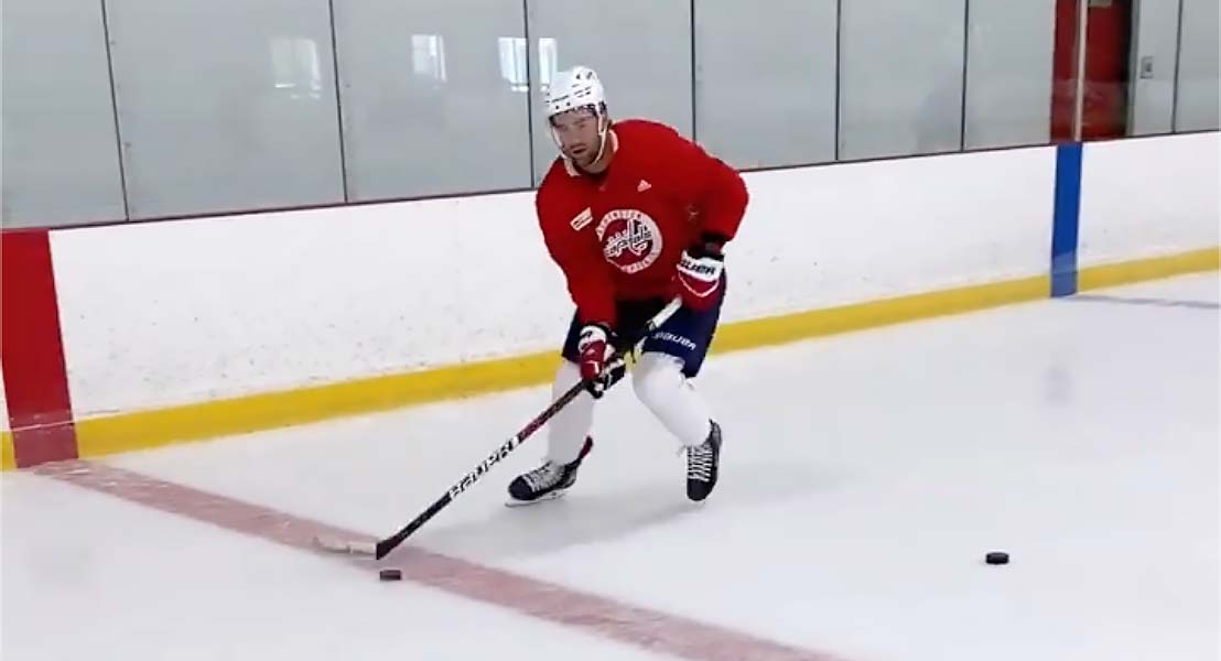 Tom Wilson hits the ice in Toronto