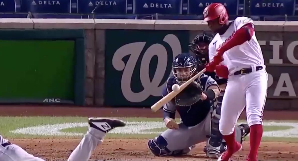 Victor Robles hits first Nationals home run that features faux crowd noise