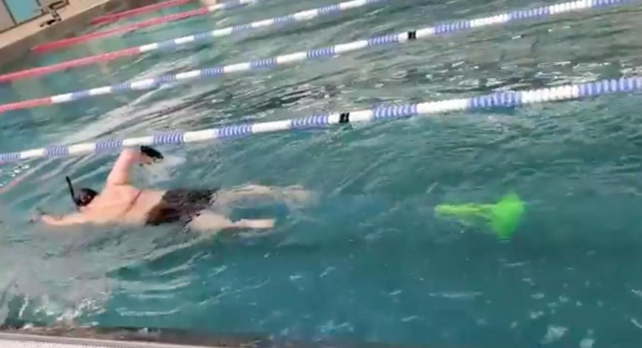 Dmitry Orlov hits the pool to begin training for next season