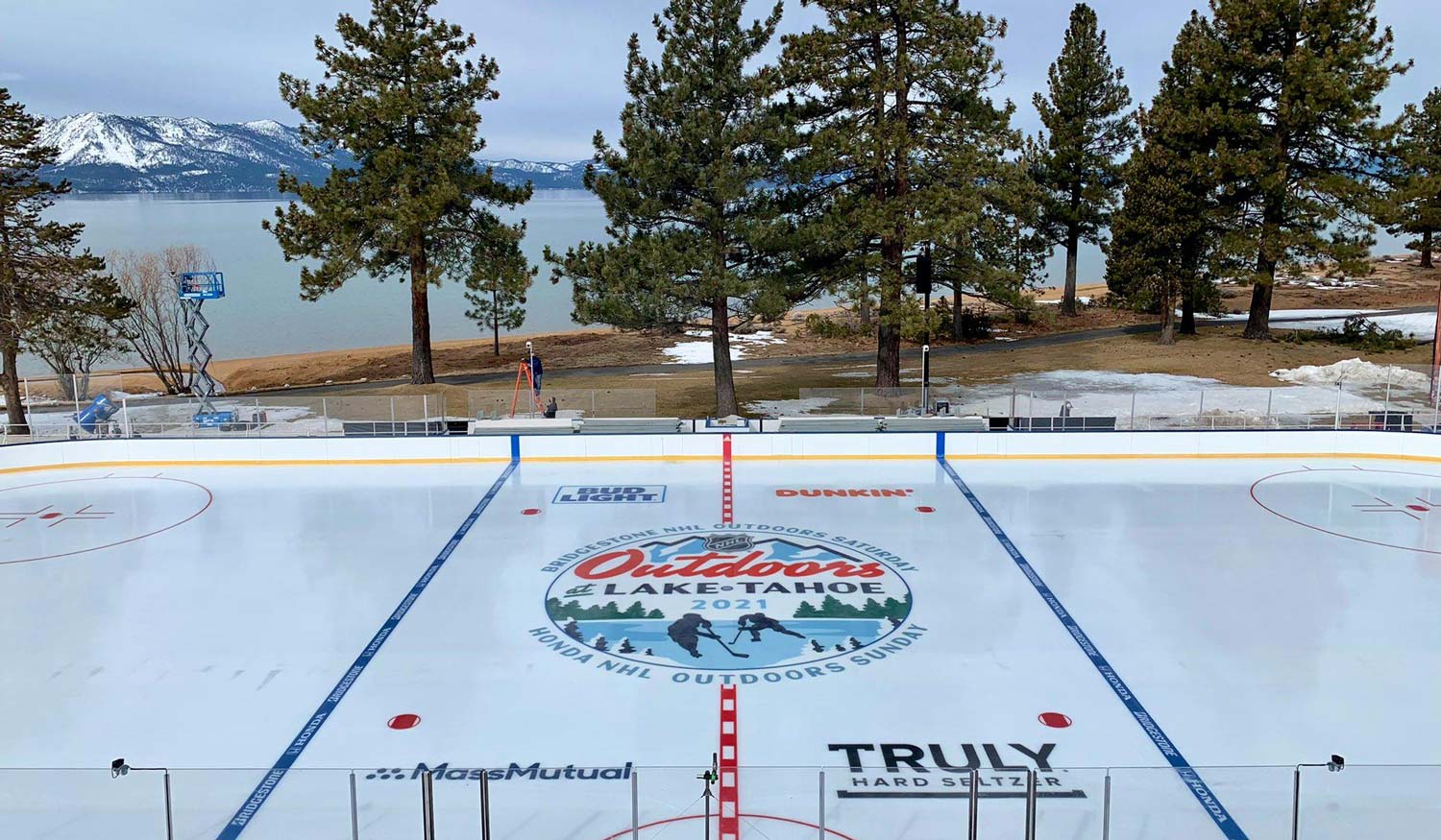 The views from the NHL’s Lake Tahoe rink are incredible
