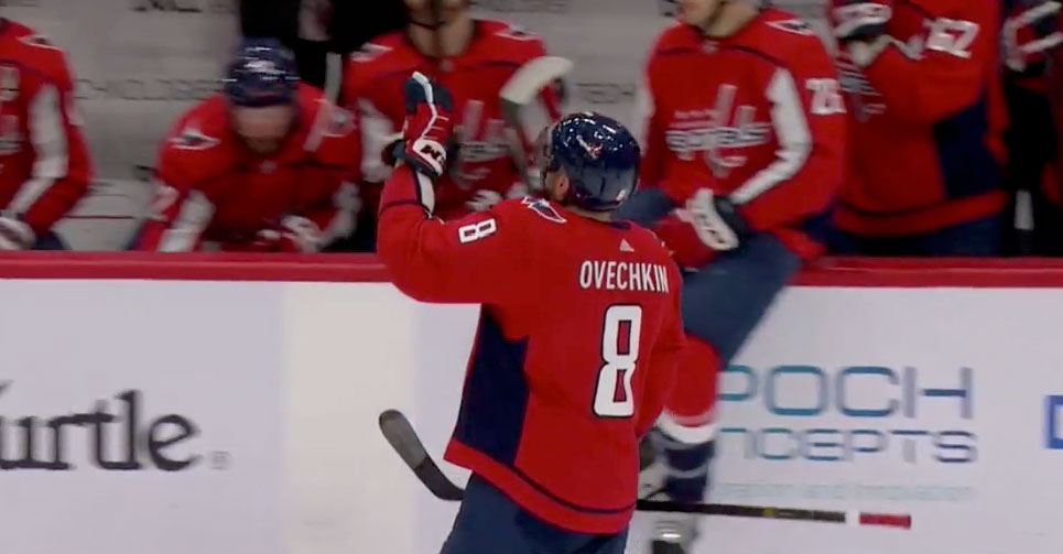 Alex Ovechkin grabs milestone puck for Anthony Mantha after he ...
