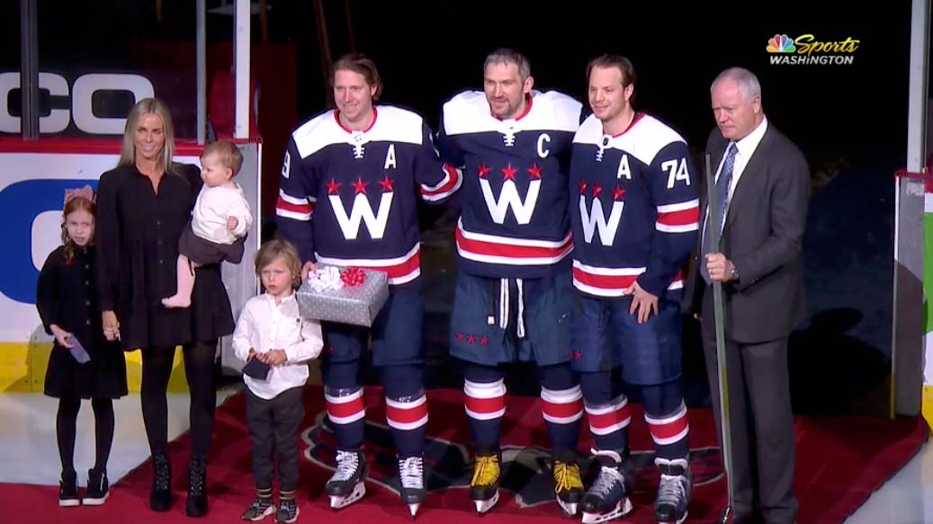 Nicklas Backstrom’s 1000 games ceremony includes tribute video, gifts ...