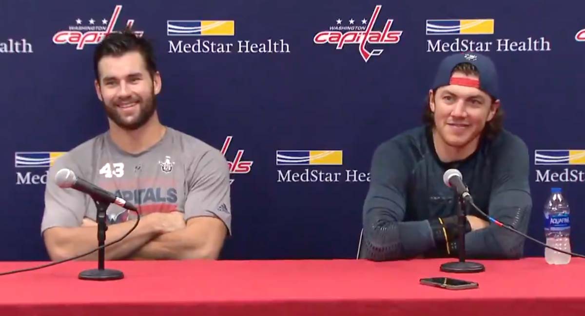 Tom Wilson teases TJ Oshie for always fighting the toughest guys on ...