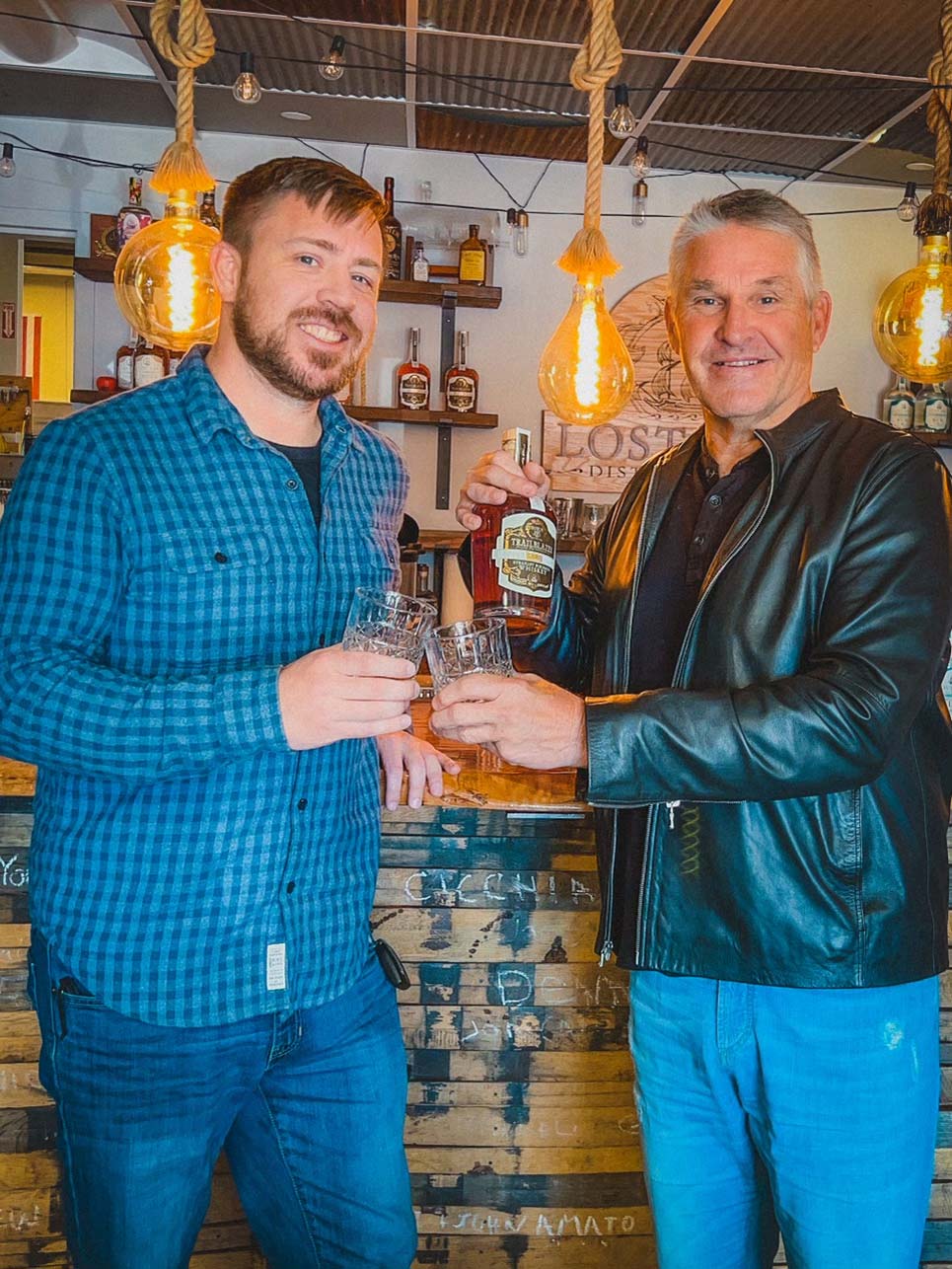 Craig Laughlin debuting Locker 18 Bourbon at release party with special guest Joe Beninati