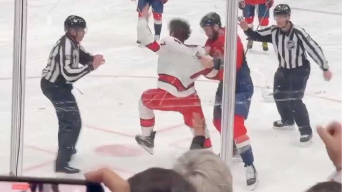 Tom Wilson nearly knocks out Brendan Smith in fight with two big uppercuts