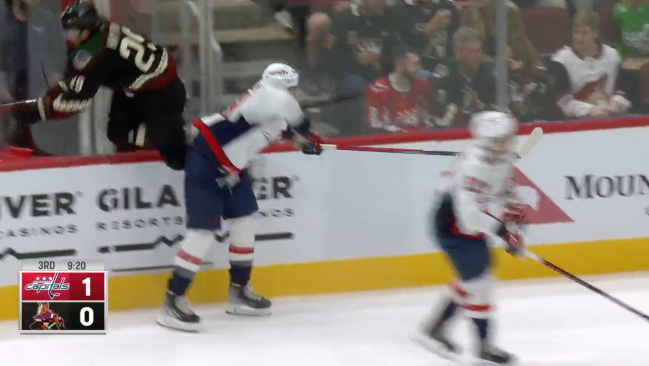 Tom Wilson threw a hit that almost made Barrett Hayton video game ...