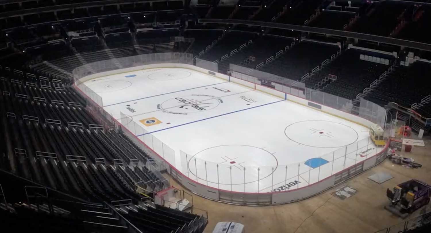 New ice sheet laid down at Capital One Arena