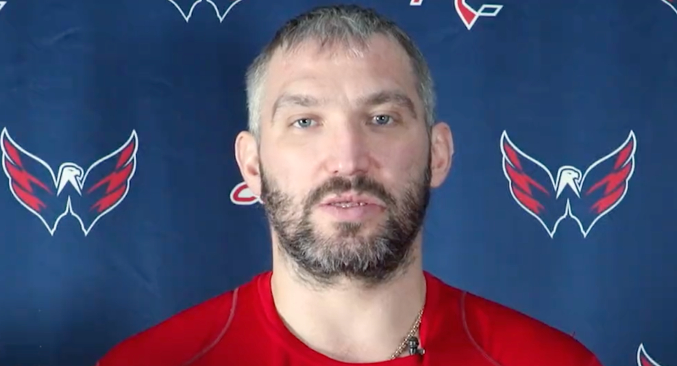 Alex Ovechkin and Nicklas Backstrom congratulate Patrice Bergeron on ...