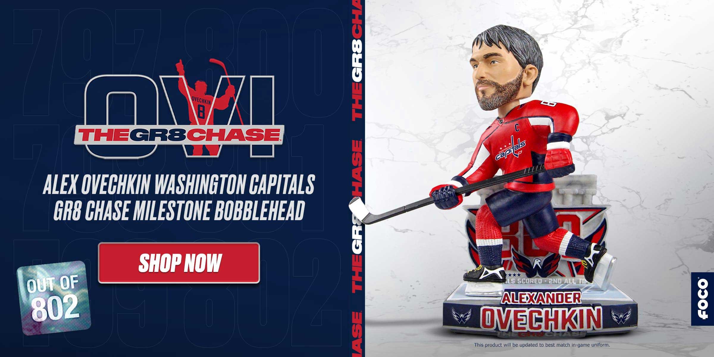 Alex Ovechkin 802 goals bobbleheads released