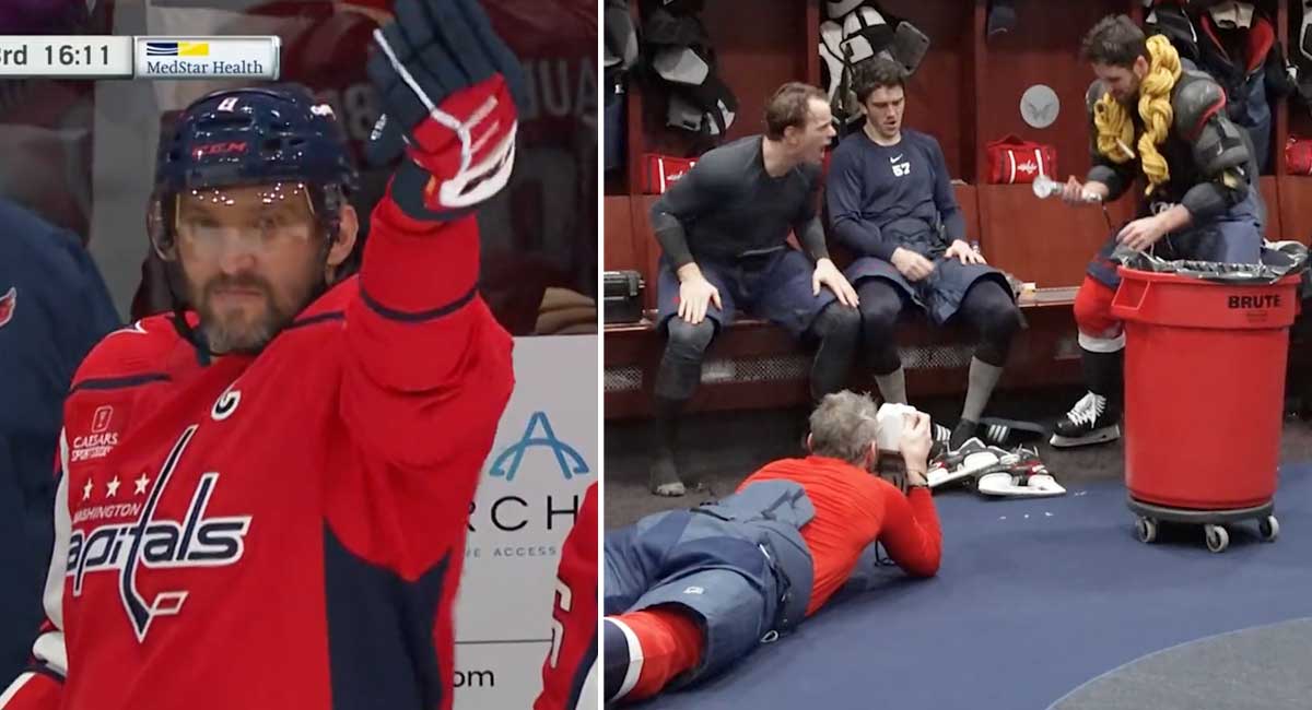 Alex Ovechkin encouraged fans to throw hats for Erik Gustafsson, went ...
